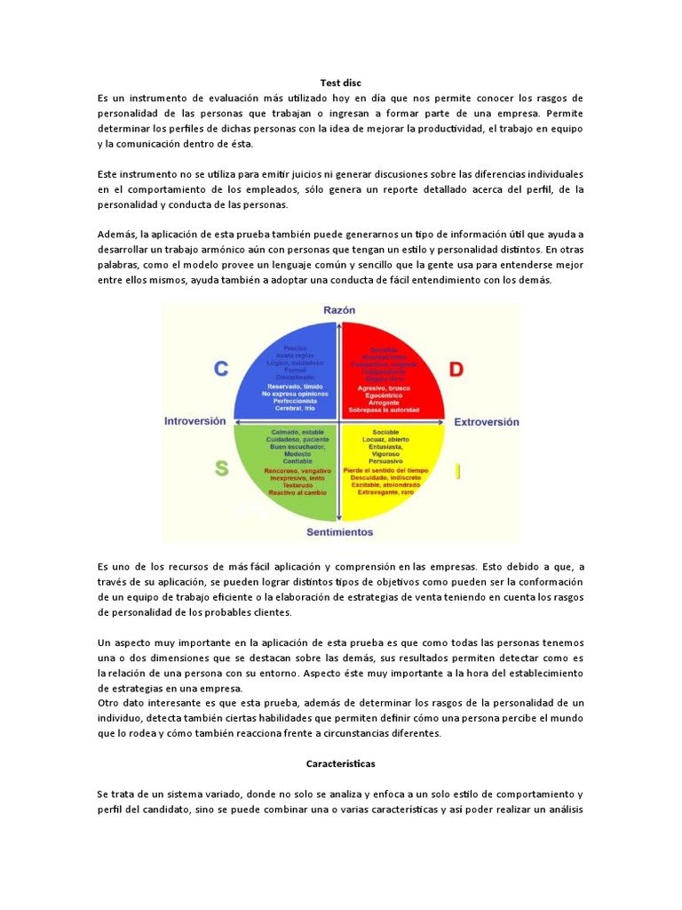 Test Dics | PDF | Comportamiento | Gestión de recursos humanos