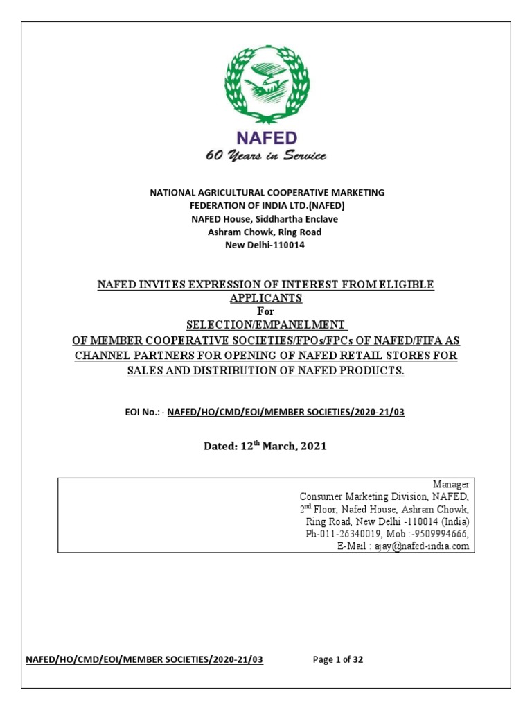 National Agricultural Cooperative Marketing Federation of India Ltd ...