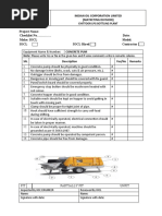 Check List For Grouting Work: Material Checking | PDF