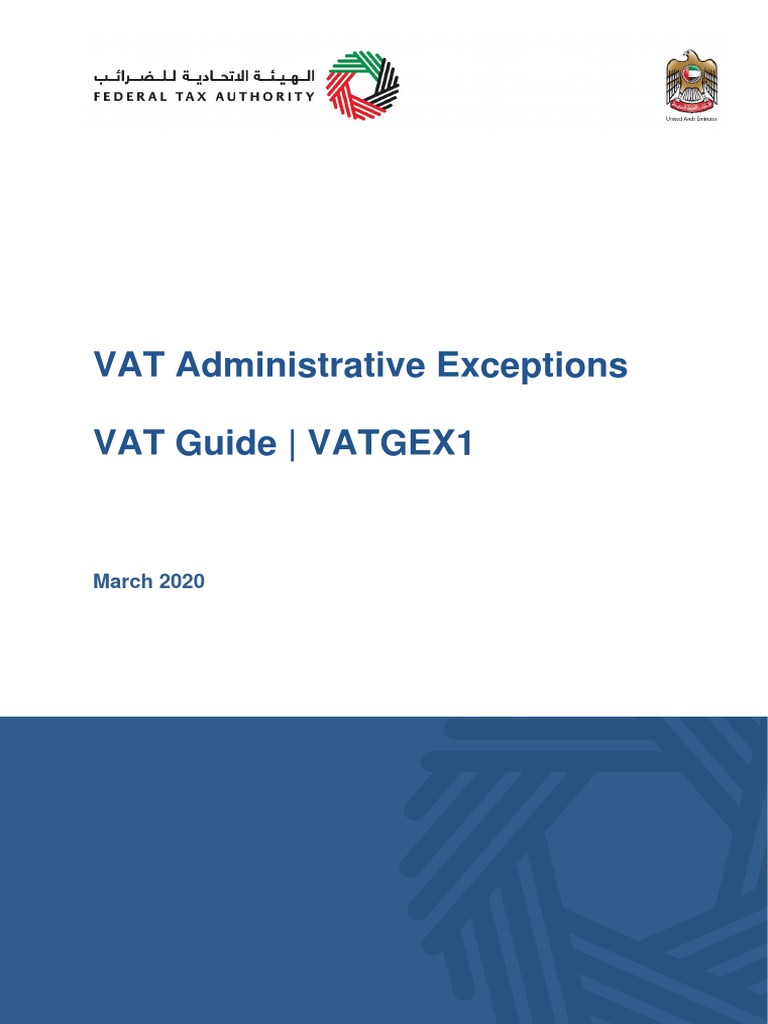 VAT Administrative Exceptions Guide - EN - 12 03 2020 | PDF | Value ...
