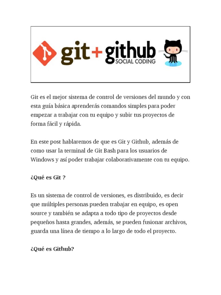 Guía para subir proyectos a GitHub | PDF | Software del sistema | Software