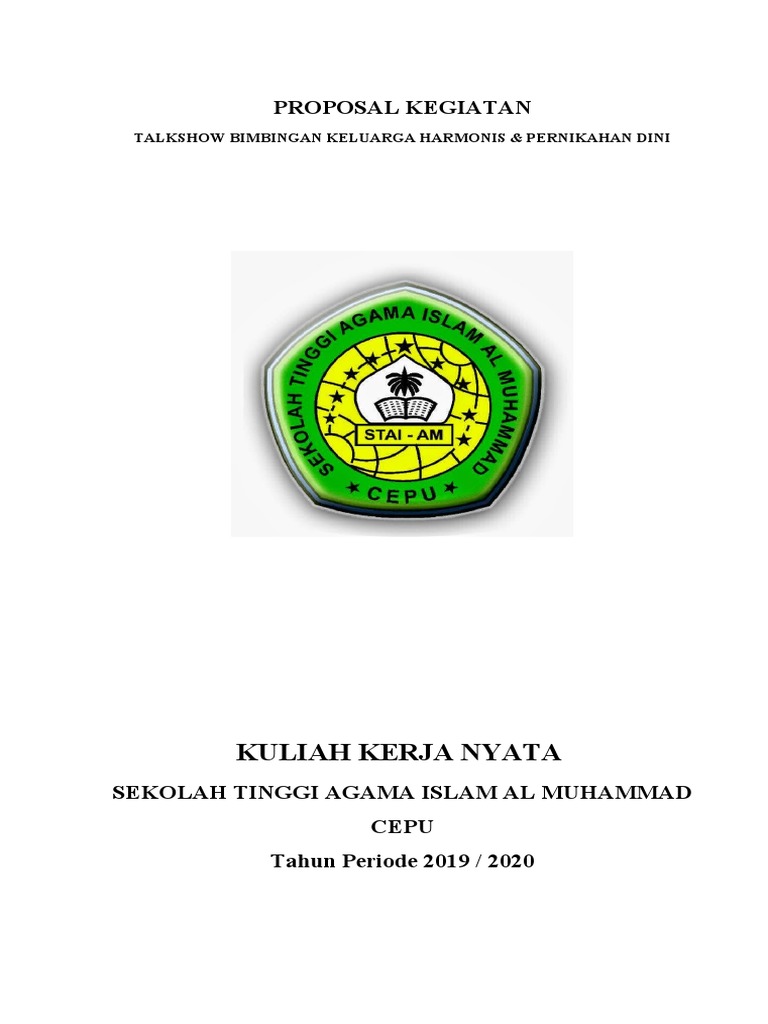 PROPOSAL Kegiatan Talkshow | PDF