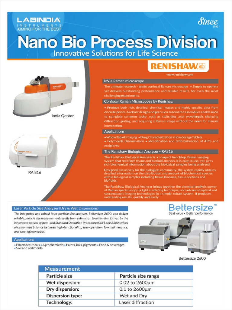 Life Sciences Instruments Brochure Labindia | PDF