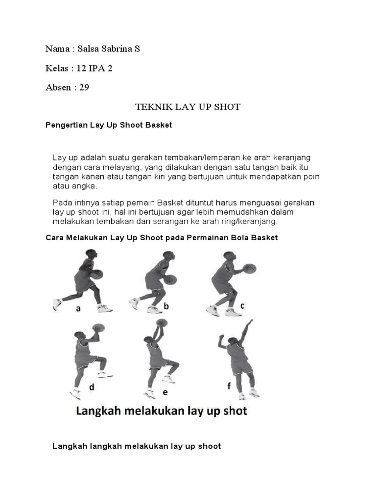 Salsa Sabrina (29) (Teknik Lay Up Shoot) | PDF