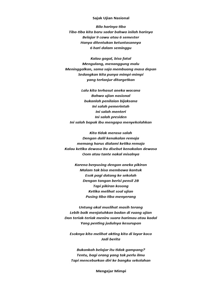 Puisi Pendidikan | PDF