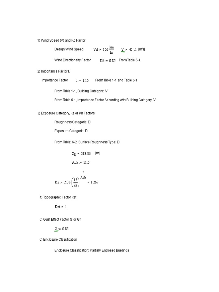 Riyadh Wind Loads Parameters | PDF
