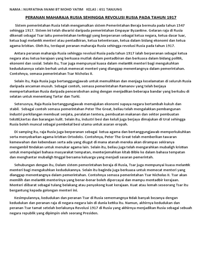 Peranan Maharaja Di China Dan Rusia | PDF