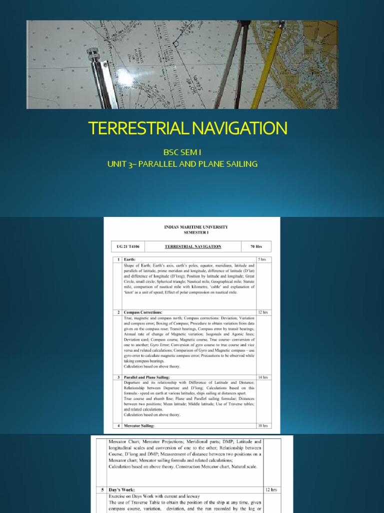 Unit 3 - Parallel and Plane Sailing | Download Free PDF | Latitude ...