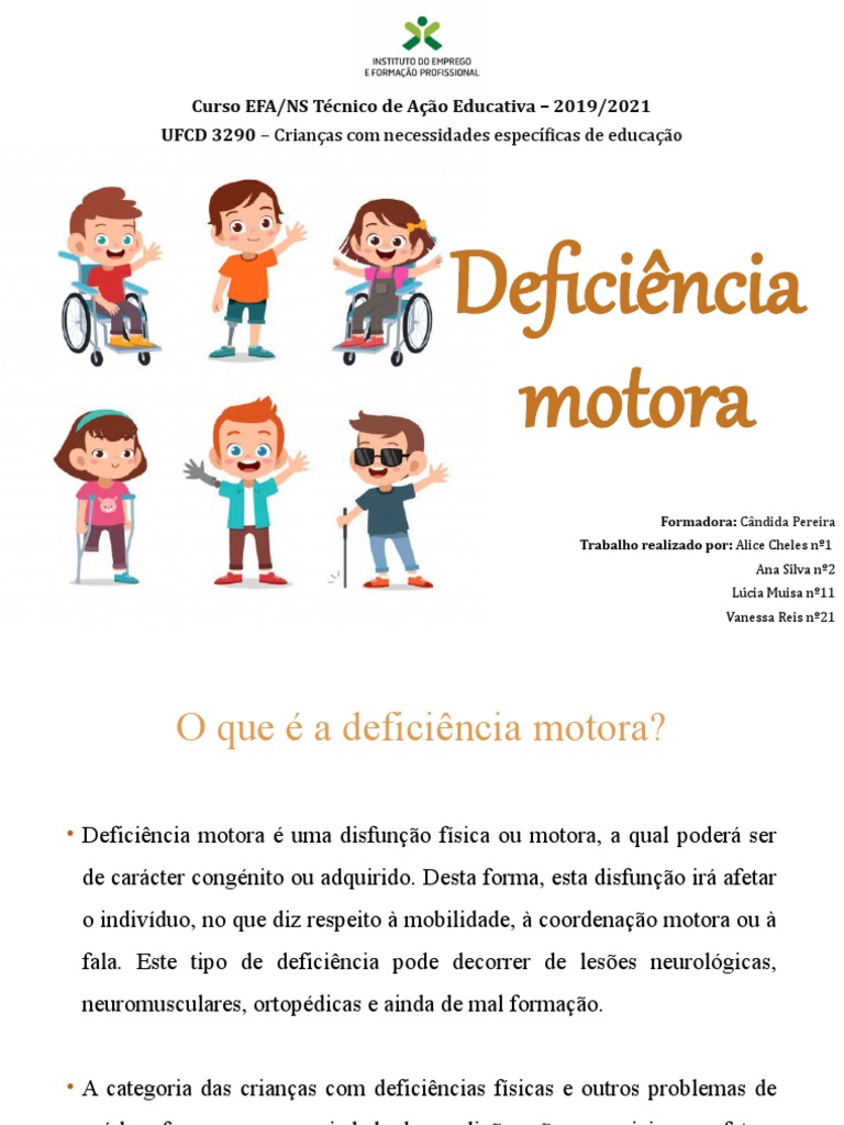 Deficiência Motora | PDF | Deficiência | Educação Especial