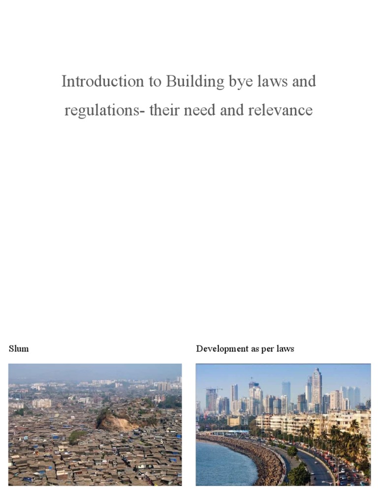 Introduction To Building Bye Laws and Regulations - Their Need and Relevance | Download Free PDF ...