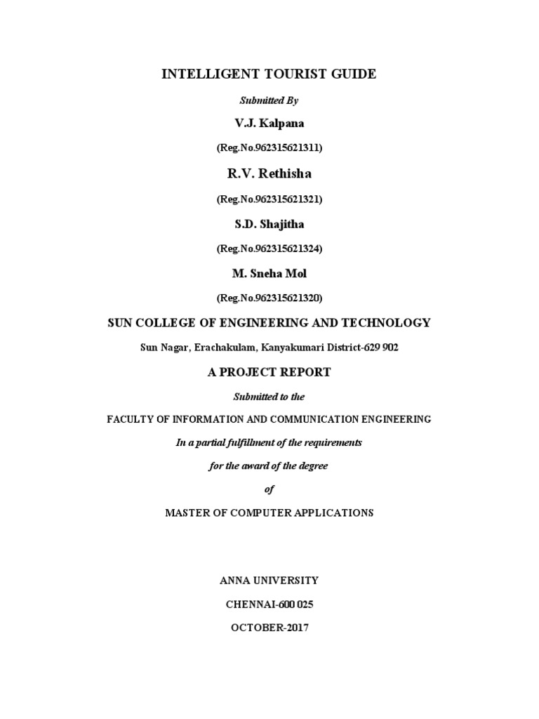 Intelligent Tourist Guide | PDF | Computing
