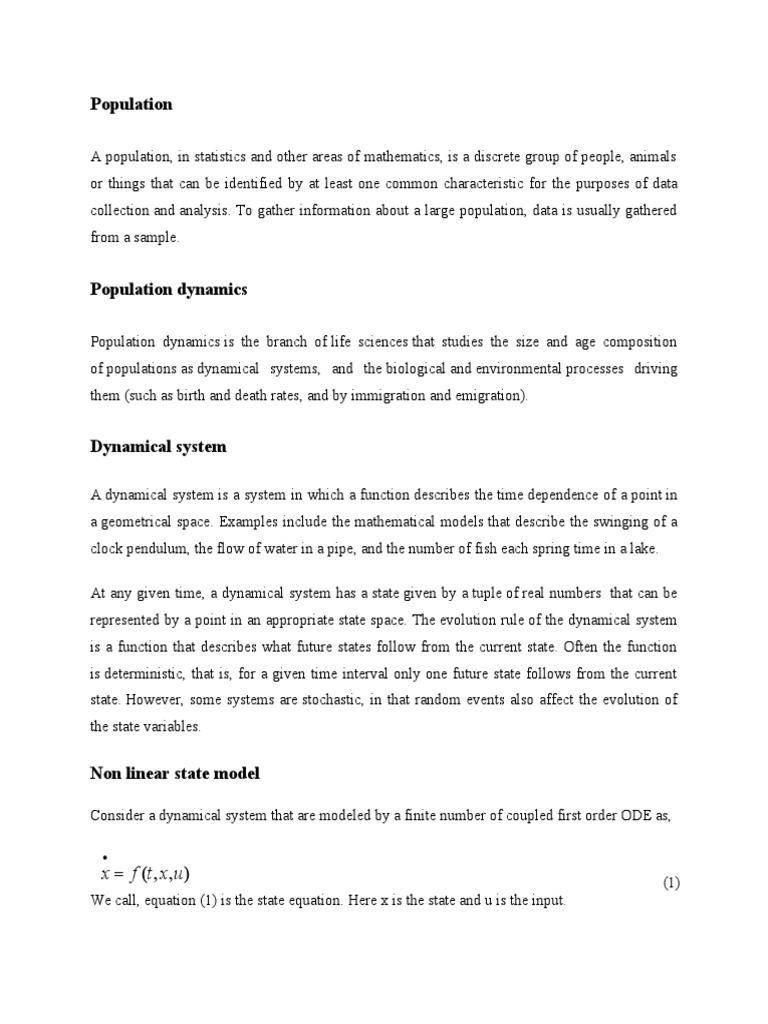 Understanding Population Dynamics | PDF | Function (Mathematics ...