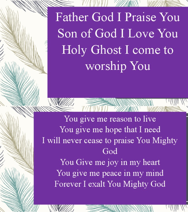 Father God I Praise You | PDF