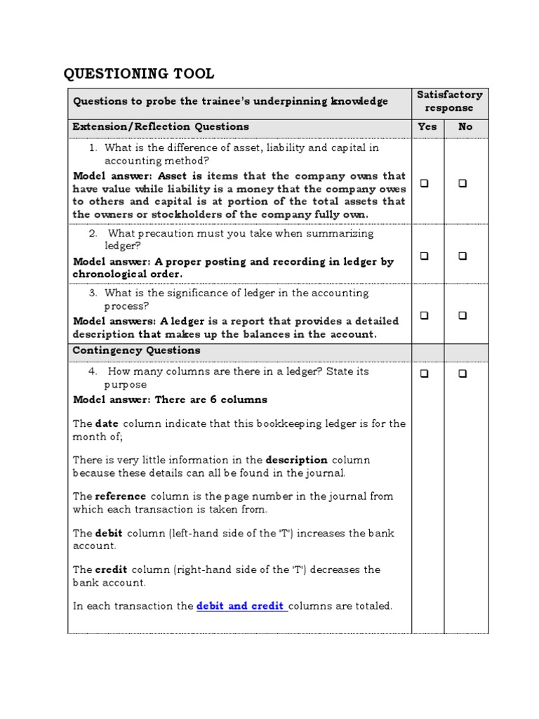 Questioning Tool: Is A Report That Provides A Detailed Description ...