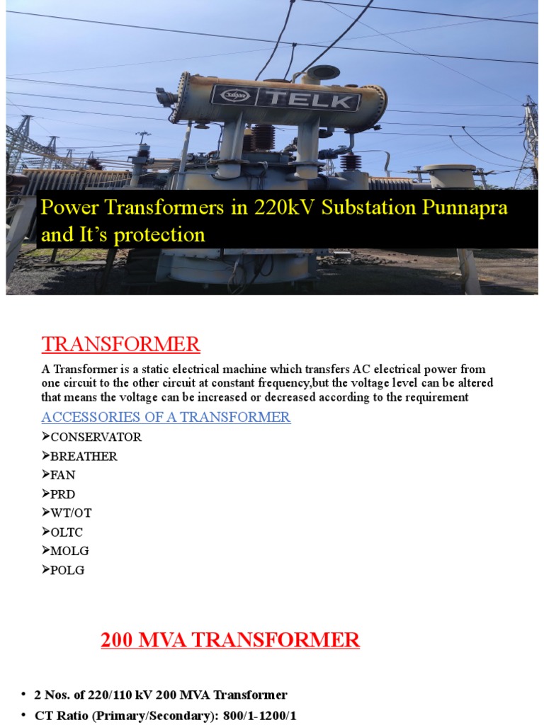 Transformer Protection in Substation | Download Free PDF | Transformer ...