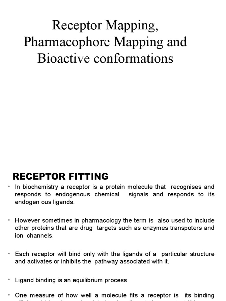 Receptor Mapping + Pharmacophore Mapping | PDF | Ligand (Biochemistry ...