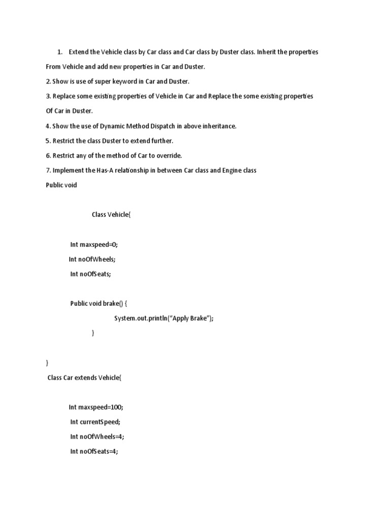 Inheritance Assignment Pdf Inheritance Object Oriented Programming Computing