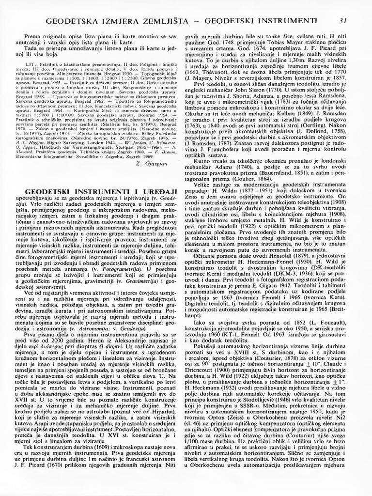 Geodetski Instrumenti I Uredaji | PDF