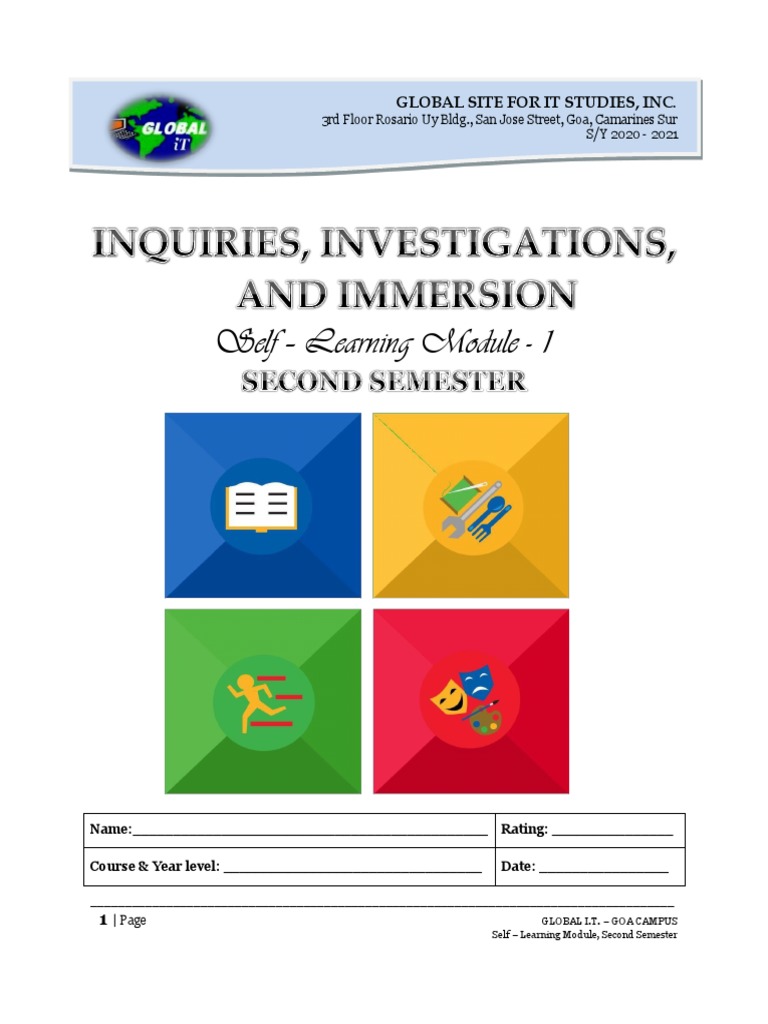 Inquiries, Investigation An Immersion | PDF | Quantitative Research ...