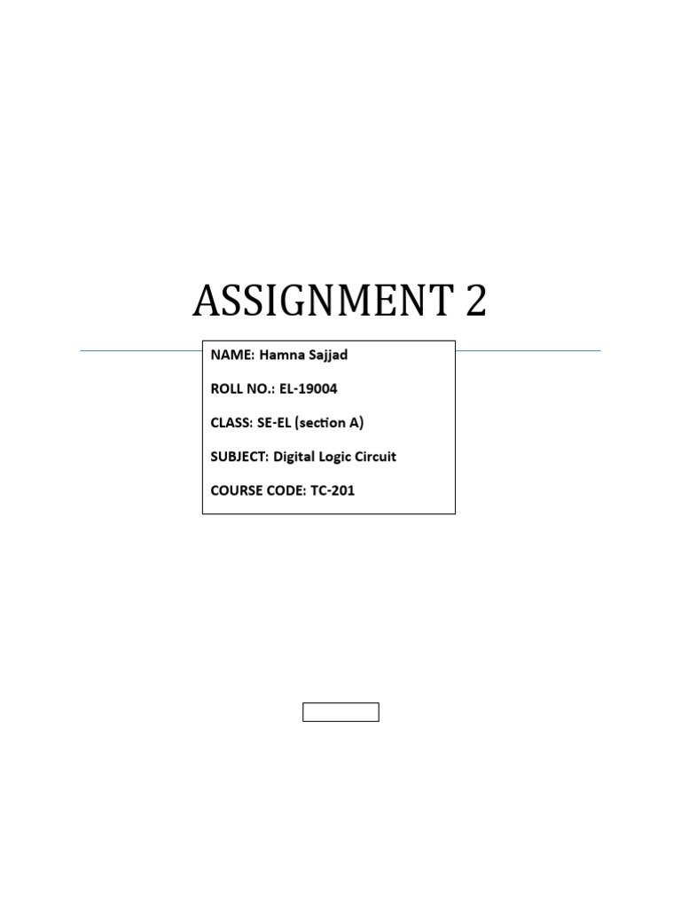 DLD (Assignment 2) | PDF | Vhdl | Switch