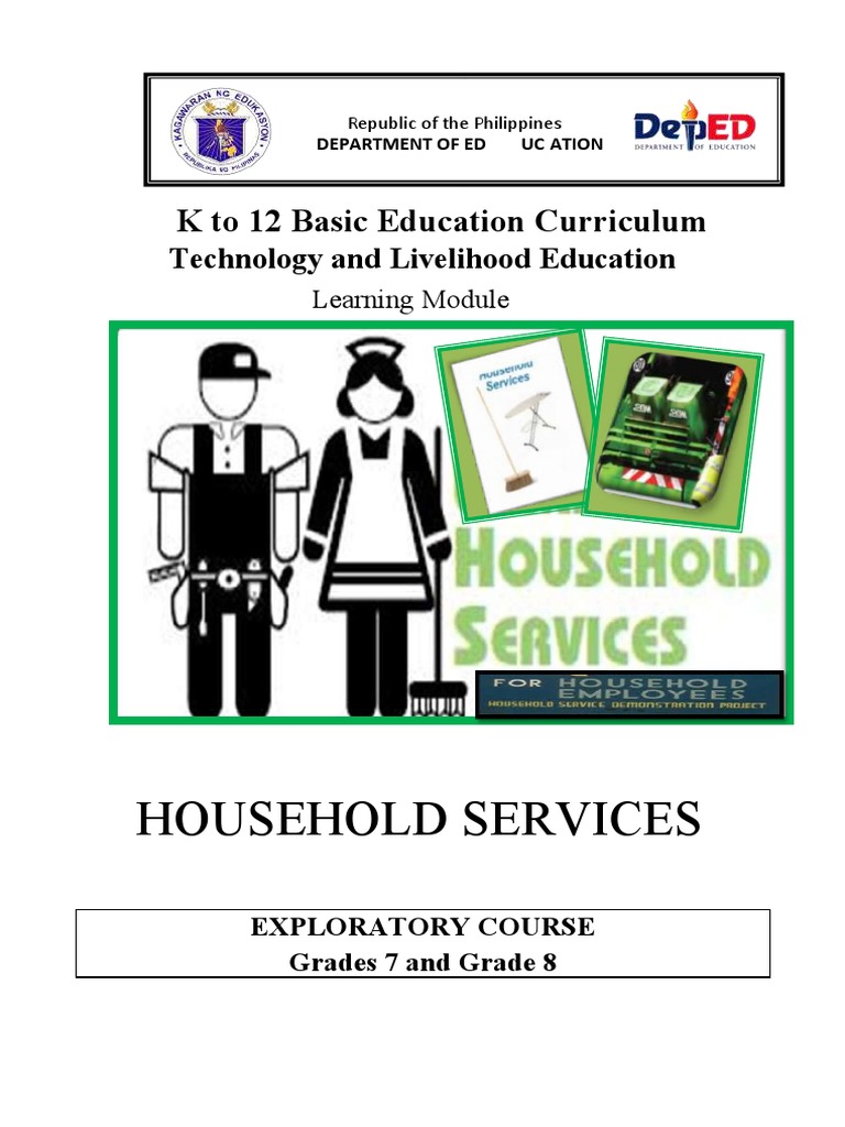 Household Services Module for Grades 7-8 | PDF | Vacuum Cleaner ...