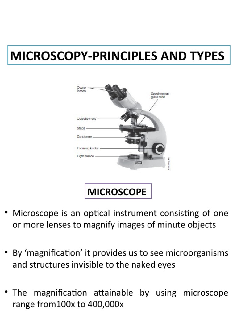Microscopy-Principles and Types | PDF | Transmission Electron Microscopy | Angular Resolution