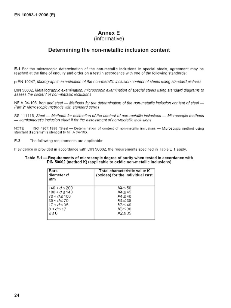 En10083 1 2006 | PDF
