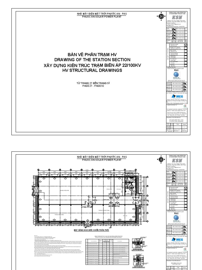Bản Vẽ Phần Trạm Hv Drawing Of The Station Section Xây Dựng Kiến Trúc ...