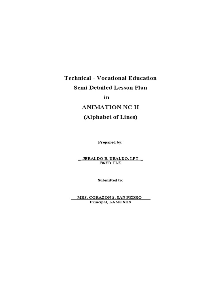 Alphabet of Lines LP Edited | PDF | Lesson Plan | Teaching