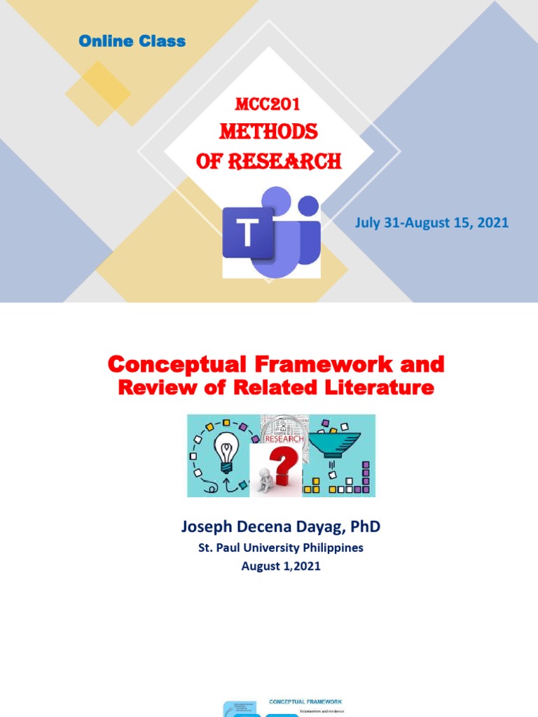 2B Conceptual Framework & RRL | PDF | Cognition | Science