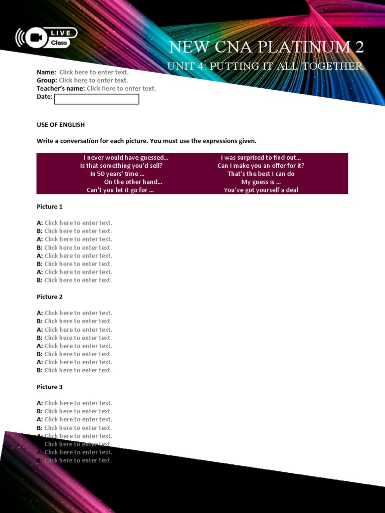 Putting It All Together: Consolidating Learning from Unit 4 of CNA ...
