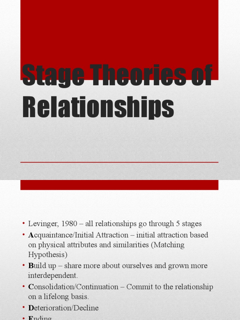Stage Theories of Relationships | PDF