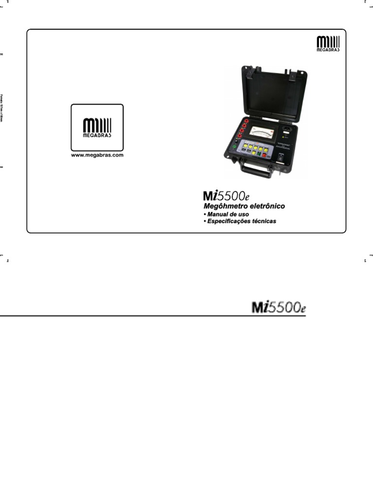 Megômetro Eletrônico Megabrás Mi5500e | PDF | Rede elétrica ...