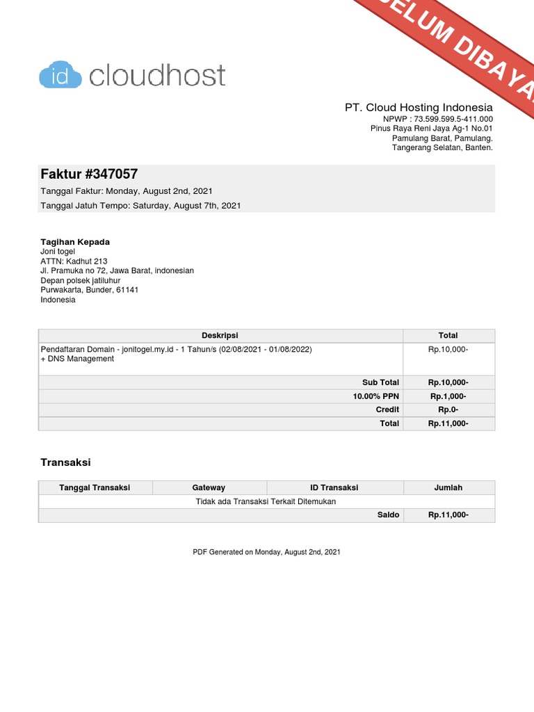 Invoice 347057 | PDF