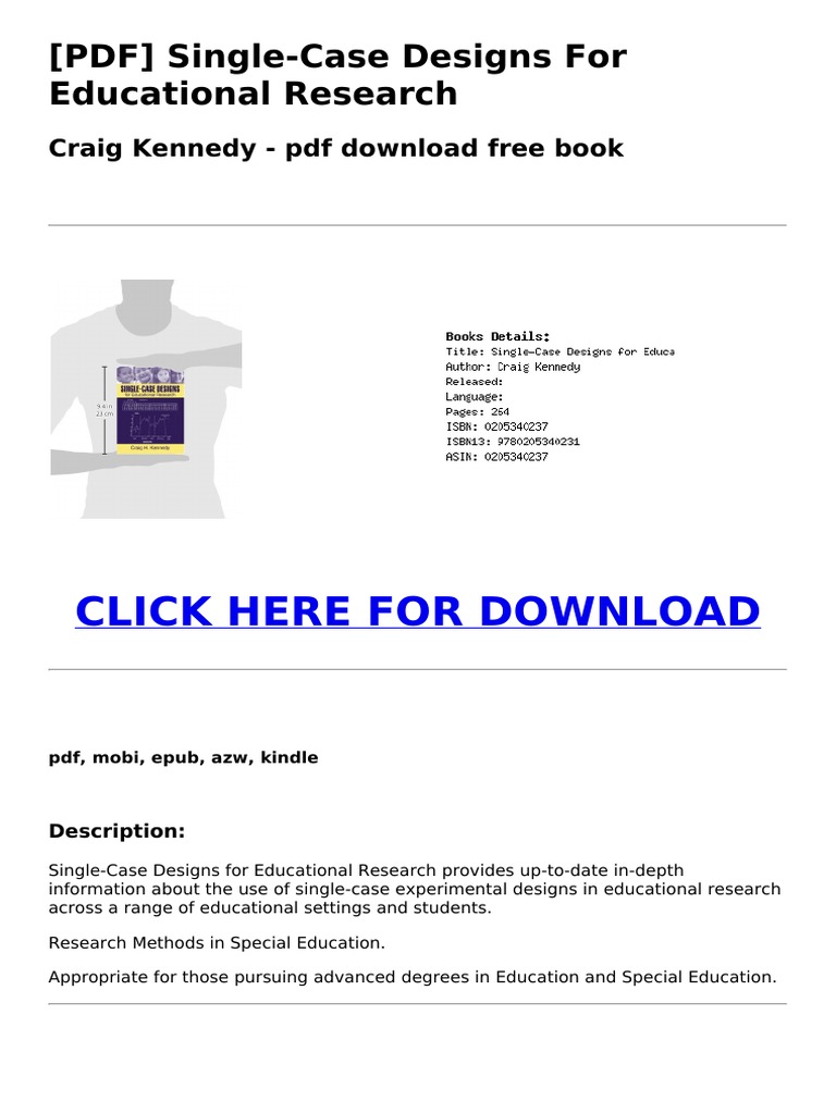 Click Here For Download: (PDF) Single-Case Designs For Educational Research | PDF | Psychology ...