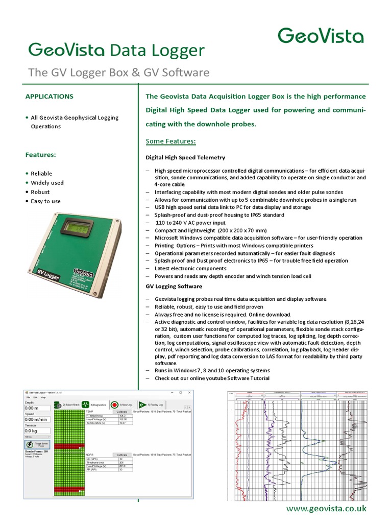 Geovista Data Logger Pdf Computer Hardware Computer Architecture
