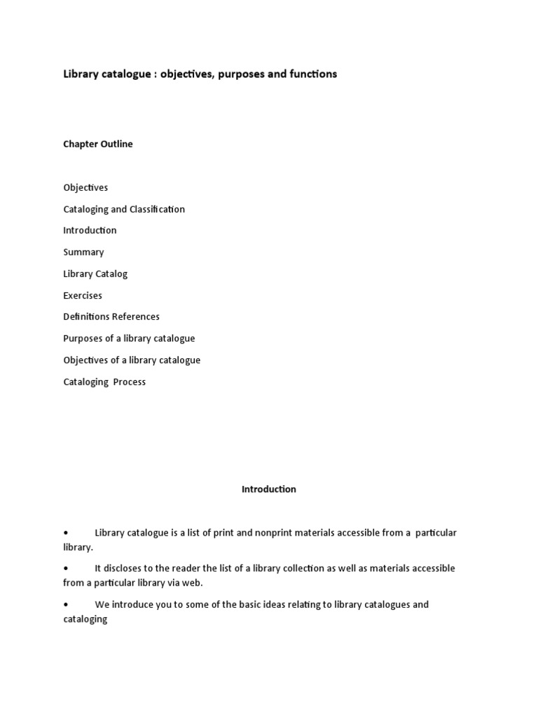 Library Cataloging & Classification Guide | PDF | Cataloging | Libraries