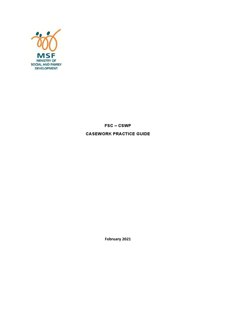 FSC CS P Casework Practice Guide Chapter 4a Framework | PDF | Social Work | Discovery (Law)