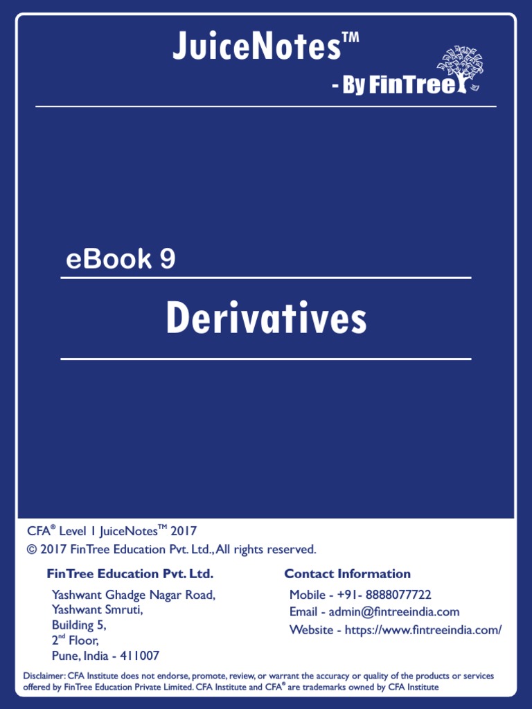 Fin Tree Derivatives | PDF | Derivative (Finance) | Futures Contract