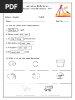 English Term-1 Paper LKG | PDF
