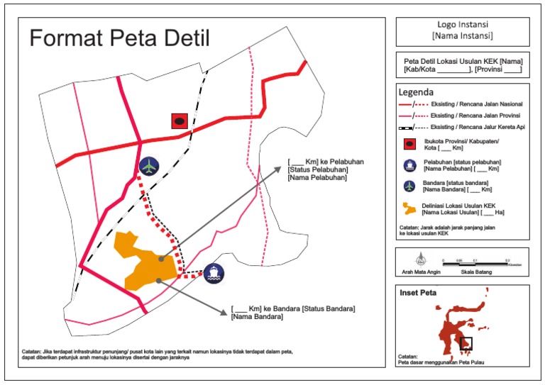 Format Peta Detil Usulan KEK | PDF