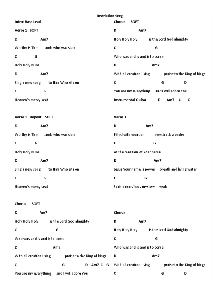 A Song of Praise and Worship: Lyrical Analysis of the 'Revelation Song ...