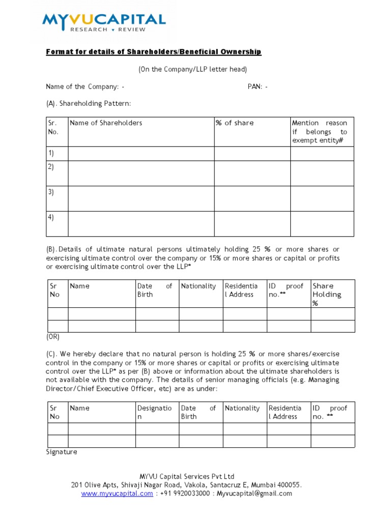 Annexure19 SHAREHOLDING PATTERN | PDF | Corporations | Business