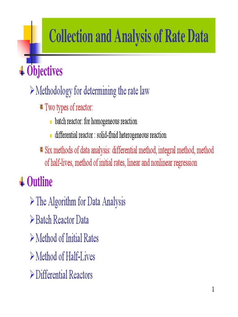 Collection and Analysis of Rate Data: Objectives | PDF | Reaction Rate ...