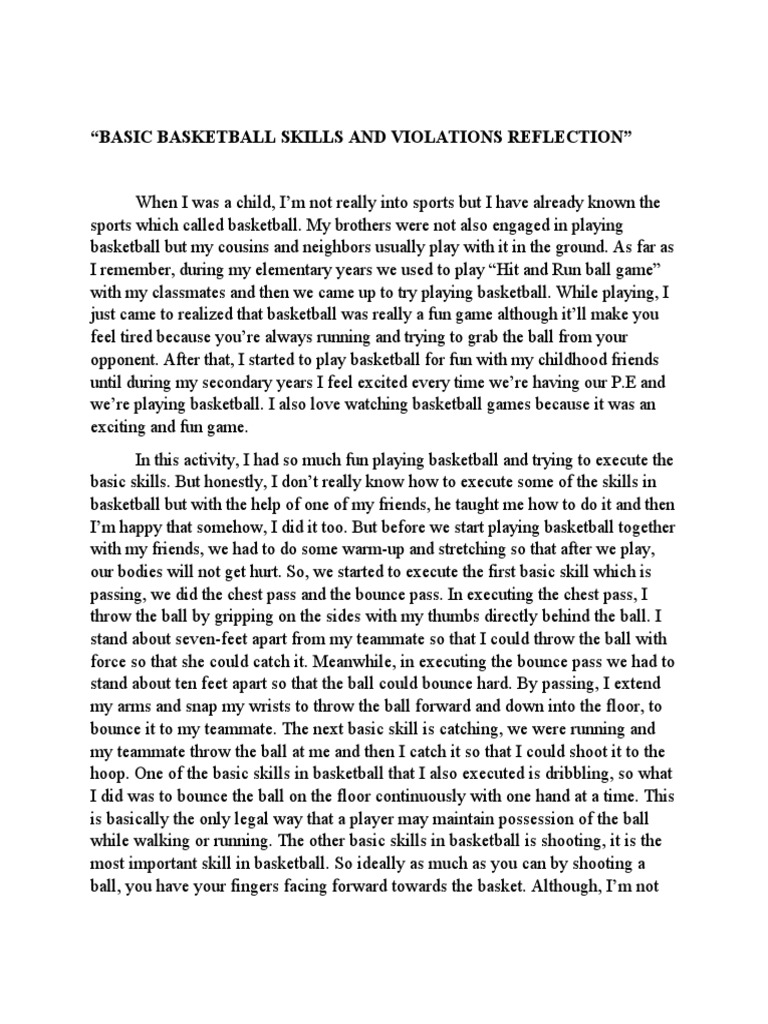 Basketball and Volleybal Reflections | PDF | Volleyball | Ball Games