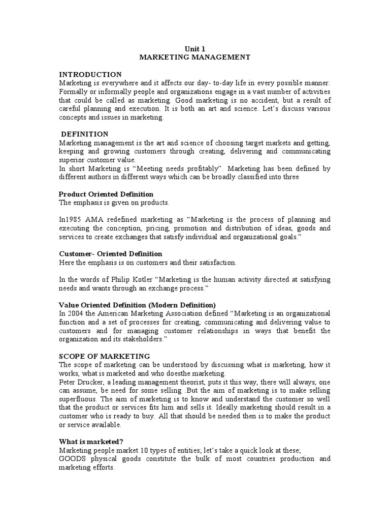 An Overview of Key Marketing Concepts and Their Evolution | PDF ...