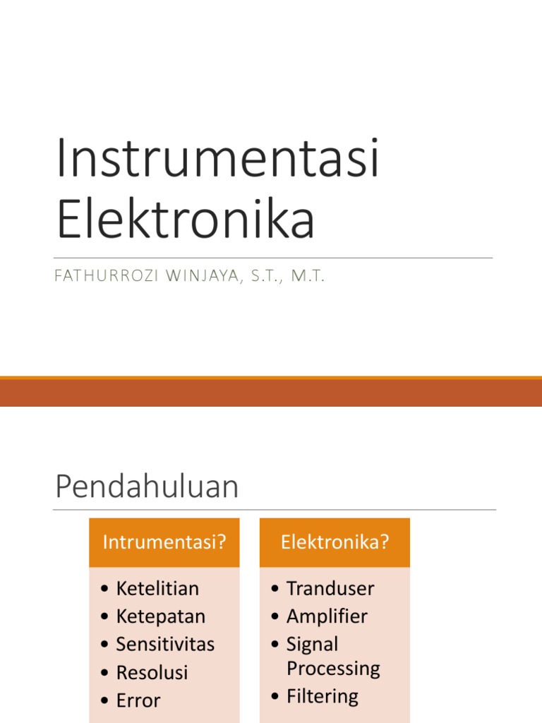 Dasar-dasar Instrumentasi Elektronika | PDF | Sains & Matematika