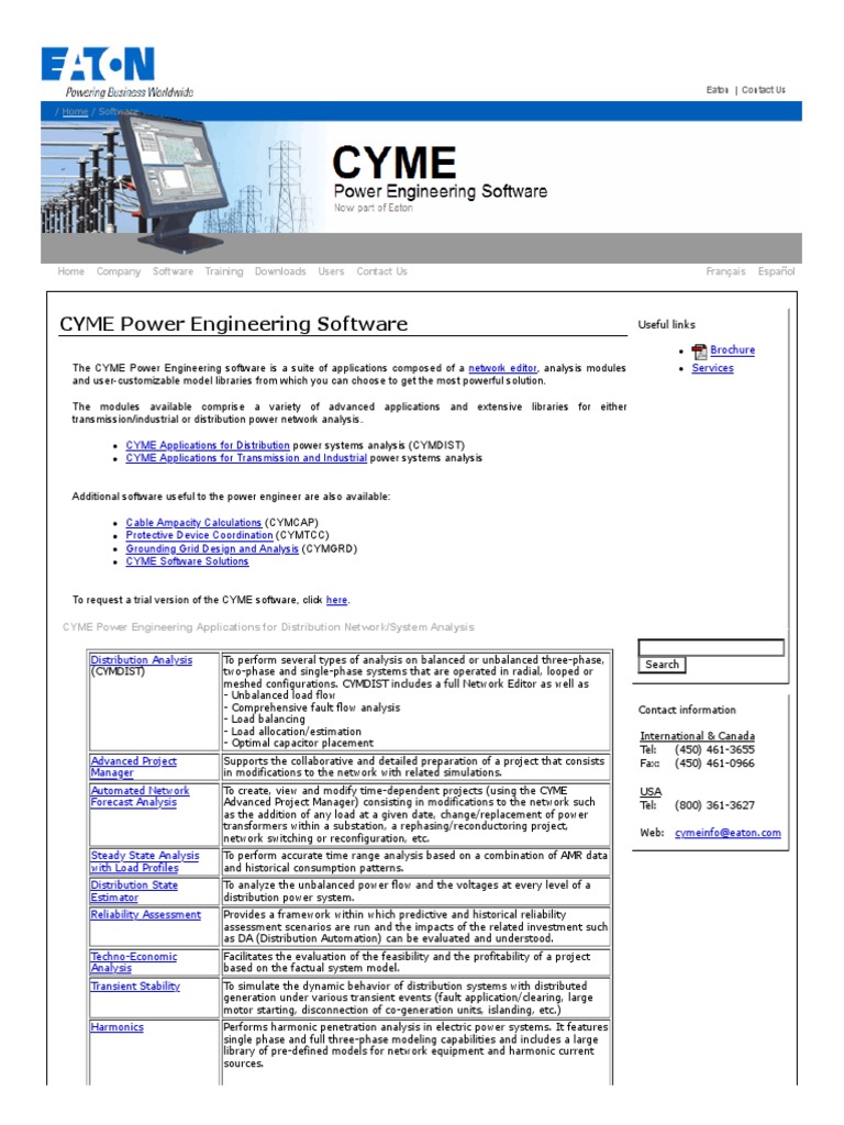 CYME Power Engineering Software | PDF | Electric Power System ...
