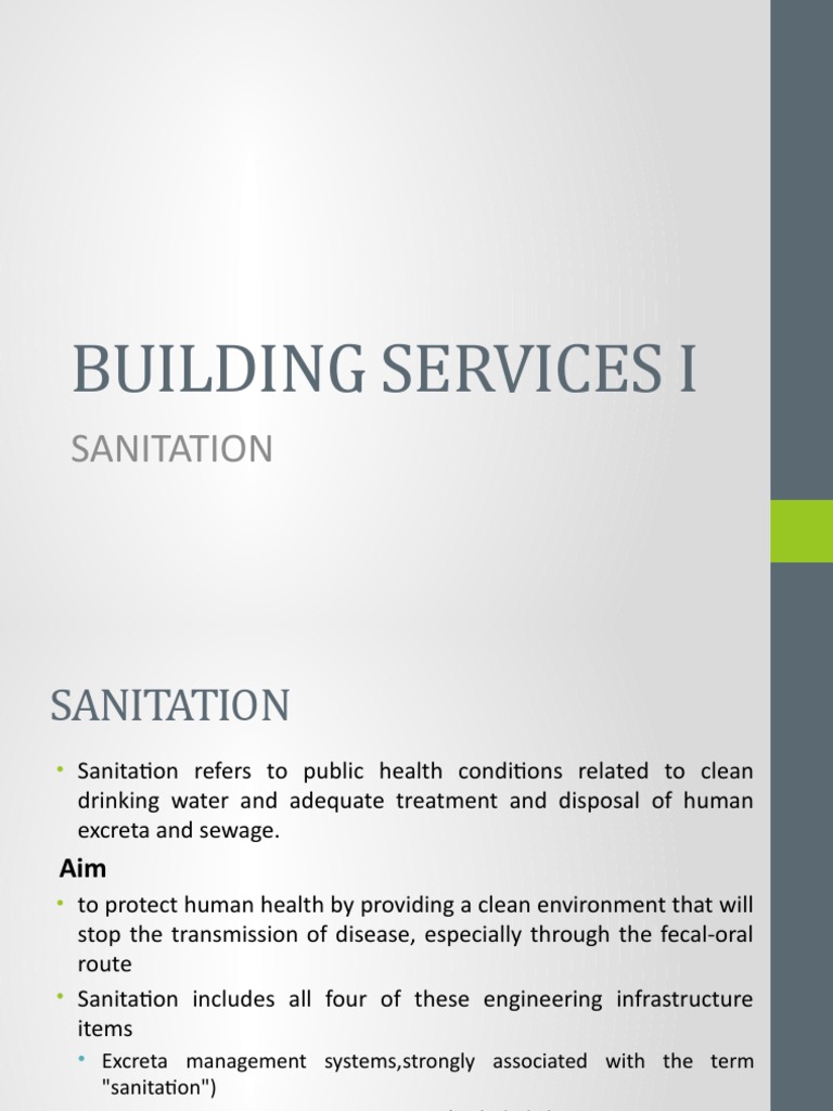 Building Services I: Sanitation | PDF | Sanitary Sewer | Storm Drain
