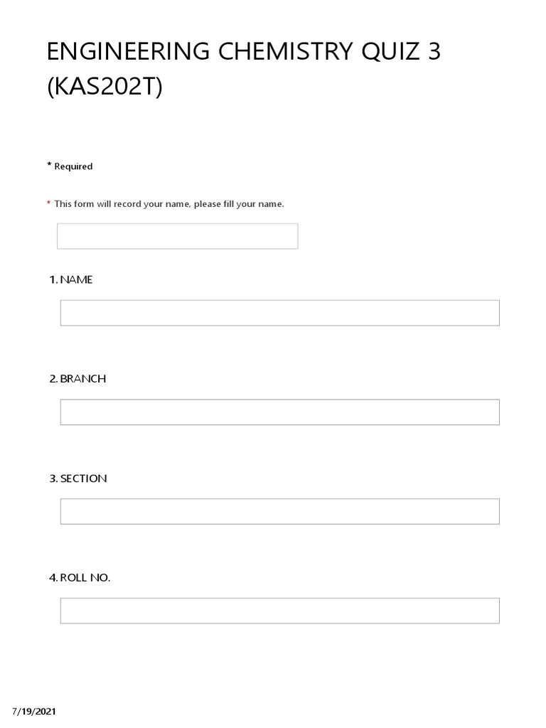 Engineering Chemistry Quiz 3 Questions | PDF | Corrosion | Anode